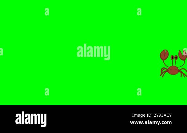 2d animated character of A crab walking and running in a fast cycle and ...