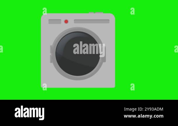 2d animated character of Opening and closing the door of the big gray ...