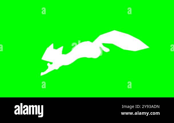 2d animated character of Cycle and loop of a white squirrel running in ...