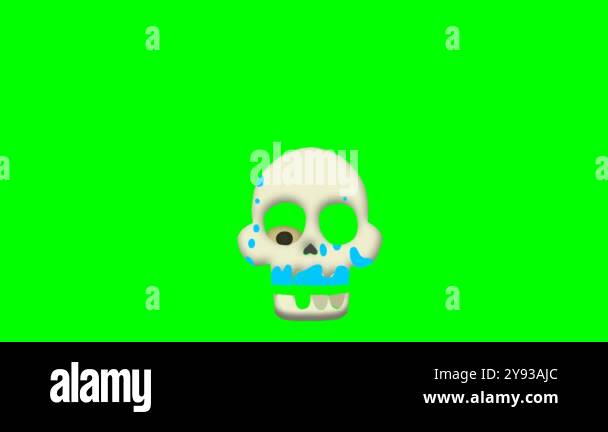 2d animated character of Sticker or emoji of a skeletal bone of a human ...