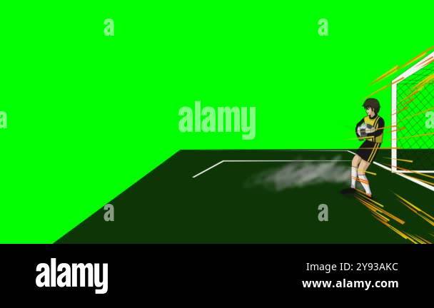 2d animated character of A male athlete is a goalkeeper who defends the ...