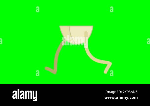 2d animated character of Legs and bow that is walking cycle loop . in ...