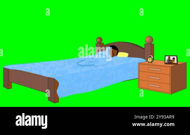 2d animated character of A child or a woman or a girl or a boy sleeping ...