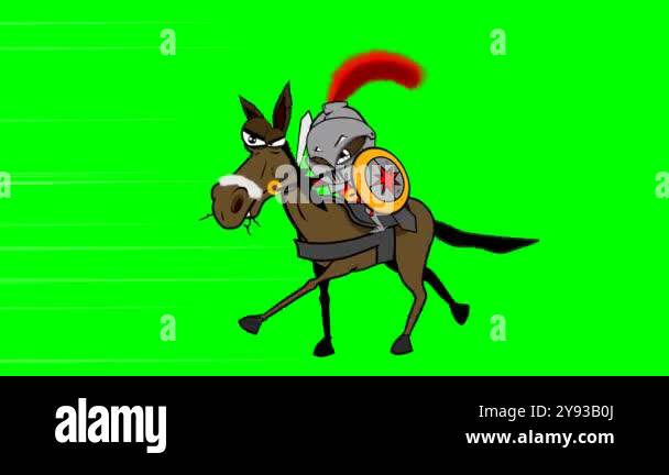 2d animated character of Knight and guard or warrior in iron suit and ...