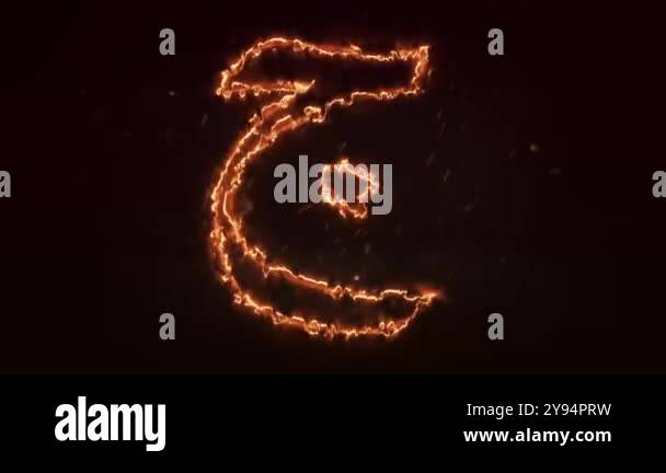 Animated Arabic alphabet Fire Arabic letter animation.Burning alphabet ...
