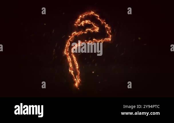Animated Arabic alphabet Fire Arabic letter animation.Burning alphabet ...