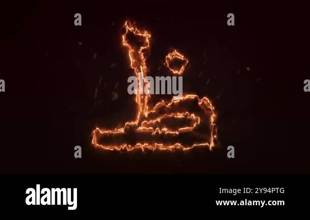 Animated Arabic alphabet Fire Arabic letter animation.Burning alphabet ...