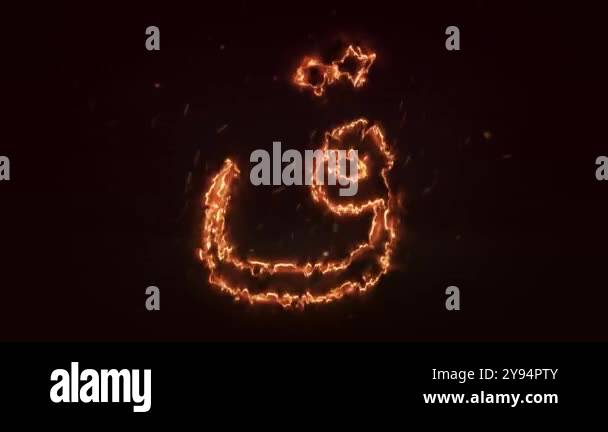 Animated Arabic alphabet Fire Arabic letter animation.Burning alphabet ...