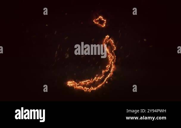 Animated Arabic alphabet Fire Arabic letter animation.Burning alphabet ...