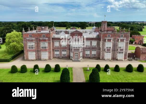 Burton constable, Hull, United kingdom July 27, 2024: aerial view of ...