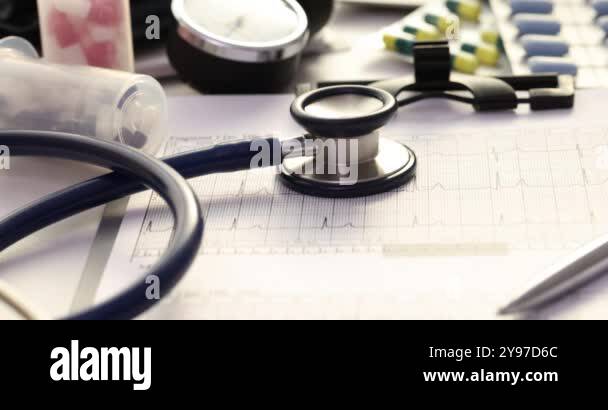 Stethoscope on paper pulse Stock Videos & Footage - HD and 4K Video ...