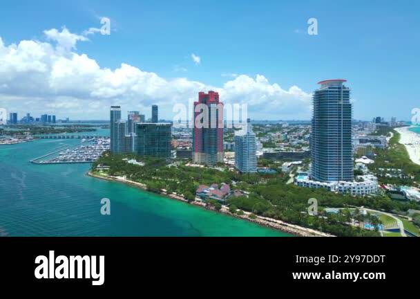 Miami Skyline. Miami city skyline panorama with skyscrapers. Miami ...