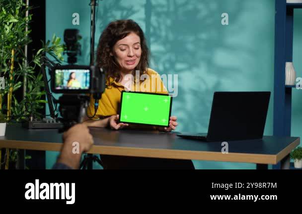 Tech guru excited to review newly released chroma key tablet, comparing ...