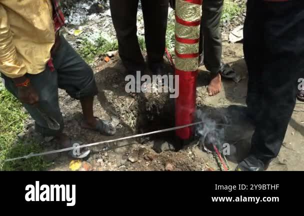 Howrah, West Bengal, India - 14.08.2022 : khutipuja, the starting ...