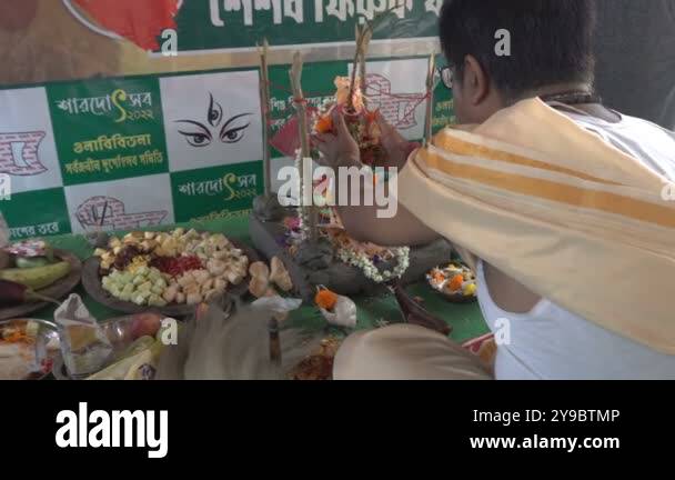 Howrah, West Bengal, India - 14.08.2022 : khutipuja, the starting ...