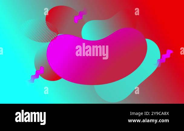Animated liquid background amidst light blue and red gradient colors ...