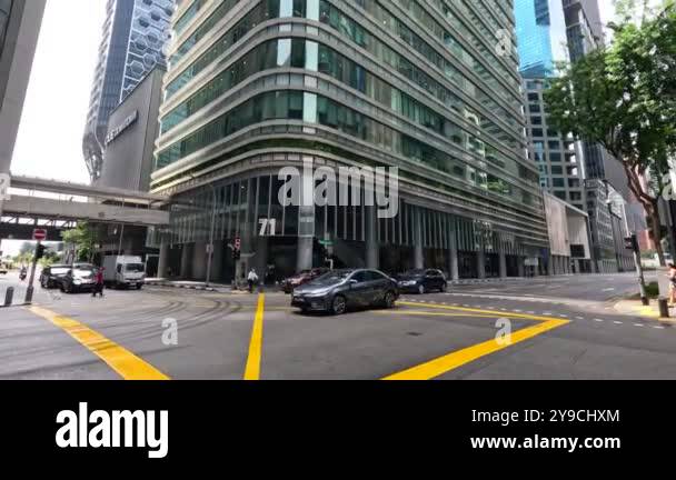 Singapore- 4 Oct 2024: Business building in Raffles Places, Singapore ...