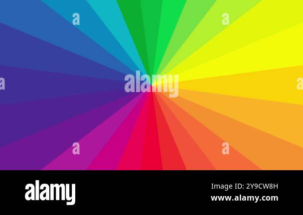 Animation of the rotation of the rays of the colour wheel. Different ...