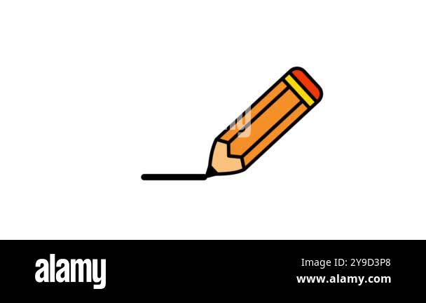 Looping animation of a pen marker, symbolizing highlighting, drawing ...