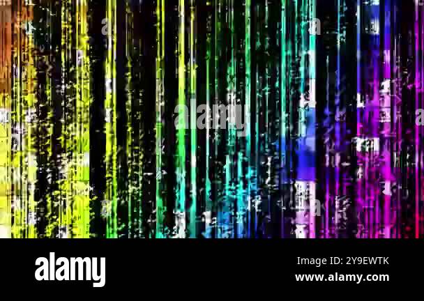 rgb glitch loop animation, analog TV bad signal, vhs damaged, nineties ...
