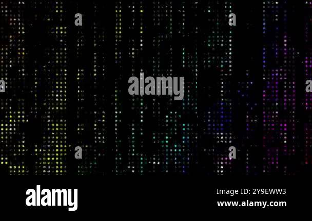 halftone dotted textured animated abstract background, retro vintage old film effect loop ...