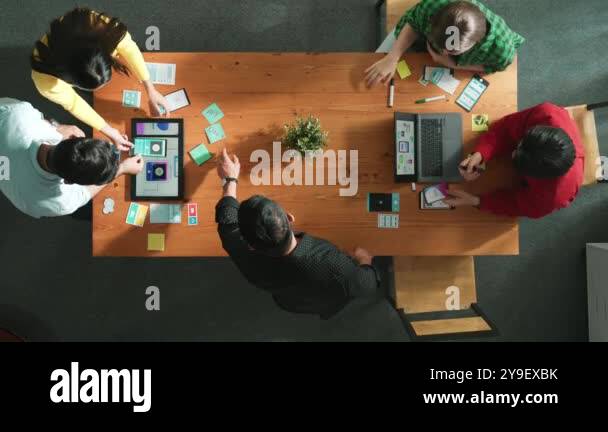 Programmer team brainstorm and plan Ux Ui design for mobile phone while ...