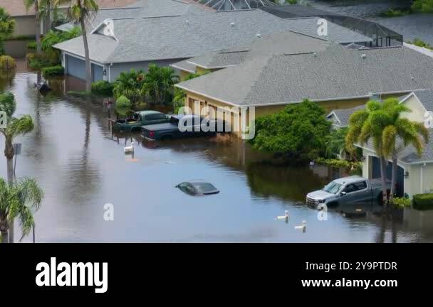 Flooding in Florida caused by tropical storm from hurricane rainfall ...