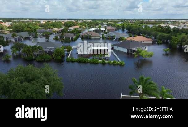 Flooding in Florida caused by tropical storm from hurricane rainfall ...