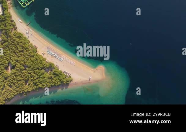 This stunning aerial photo highlights Zlatni Rat Beach on Brac Island ...