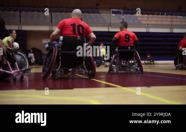 Athletes play game wheelchair Stock Videos & Footage - HD and 4K Video ...