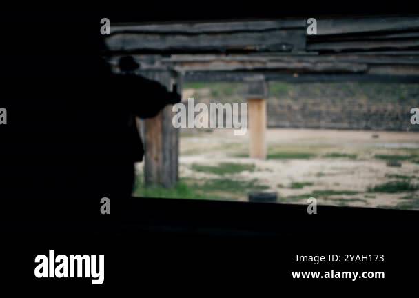 military tactical strategy aiming NATO rifle contrast light backlight ...