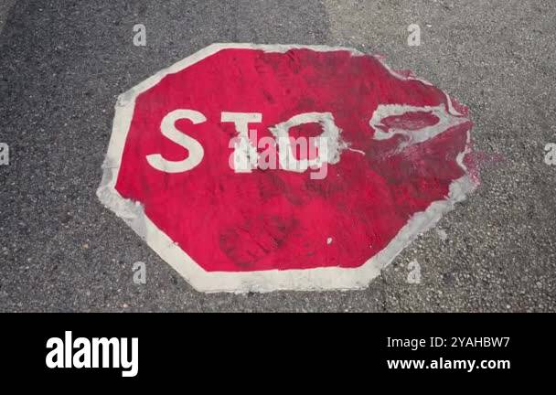 Traffic stop sign painted Stock Videos & Footage - HD and 4K Video ...