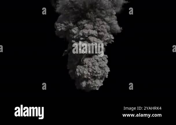 Volcano erupting, thick smoke rising from volcano eruption - VFX ...