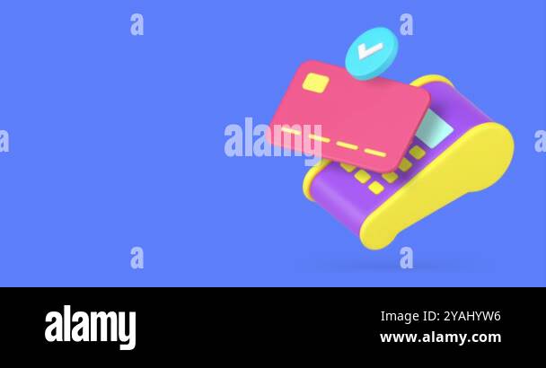 Shopping POS terminal credit debit card payment approved transaction ...