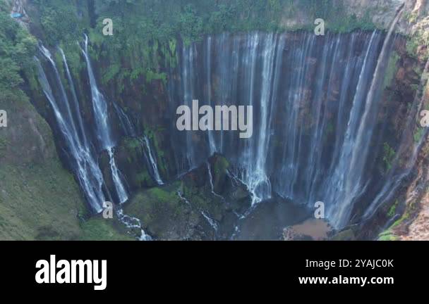 The beauty of the Tumpak Sewu waterfall. One of the biggest waterfalls ...