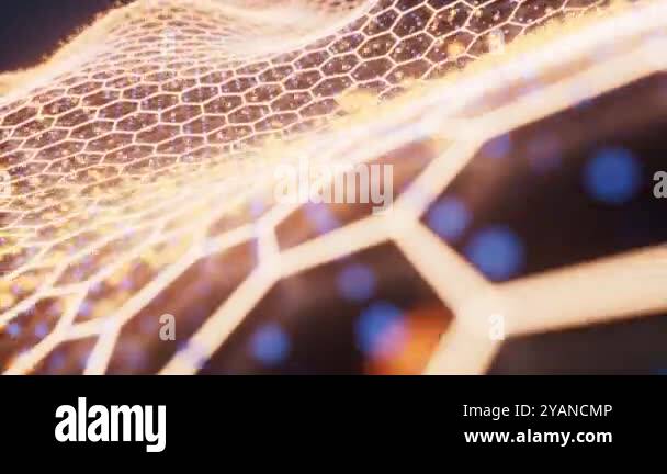 Hexagonal wave grid background, 3d rendering Stock Video Footage - Alamy