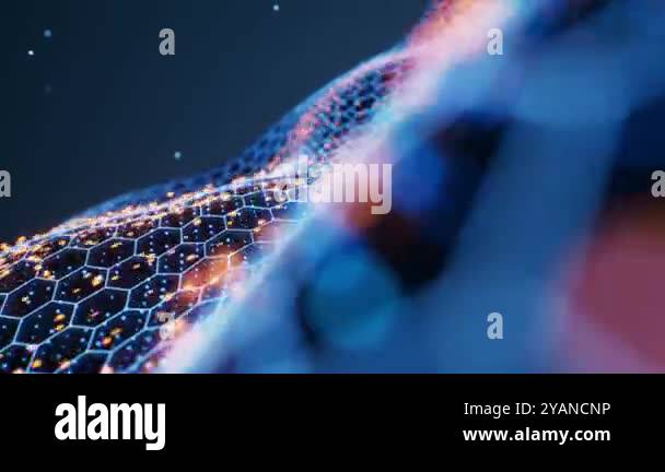 Hexagonal wave grid background, 3d rendering Stock Video Footage - Alamy