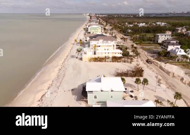 Luxury vacation homes covered with sand from Hurricane Milton storm ...
