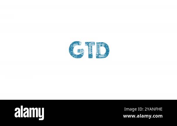 GTD Getting Things Done. Illustration in motion. Chart with adding ...