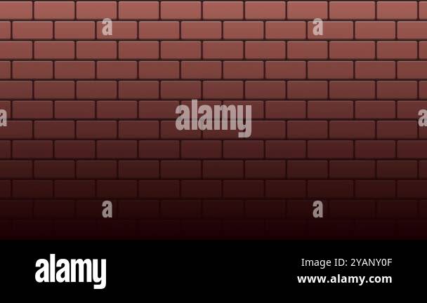 Brick wall texture animation. Brown brick wall background. Block brick ...
