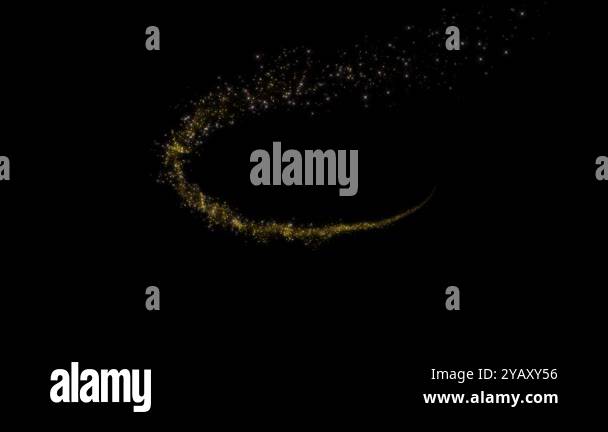 Particle Gold dust flickering, Wave Energy Flying Lines Flash Lights ...