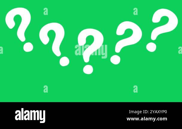 question mark animation pop up question mark flat and 3d green screen ...