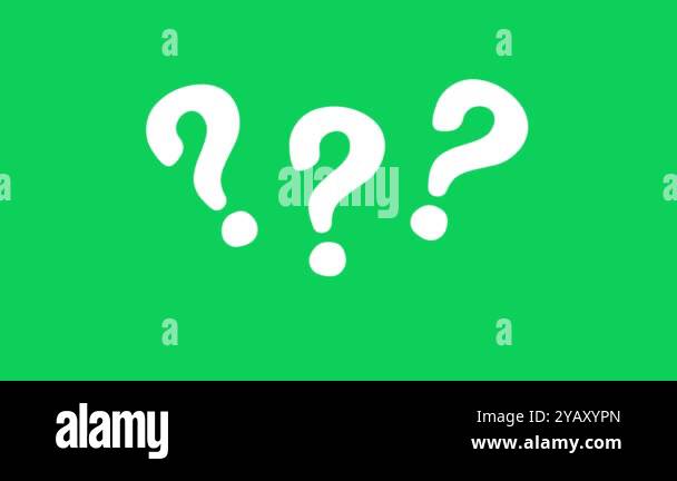 question mark animation pop up question mark flat and 3d green screen ...