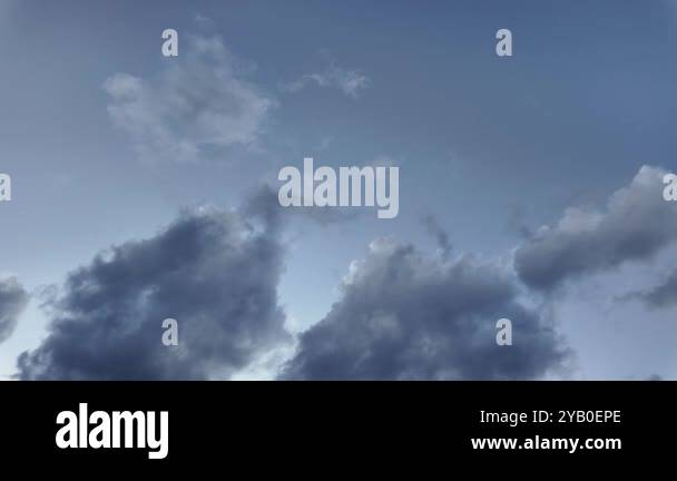 Cinematic Sky Drama Dark Clouds of Different Colors with Blue and White ...