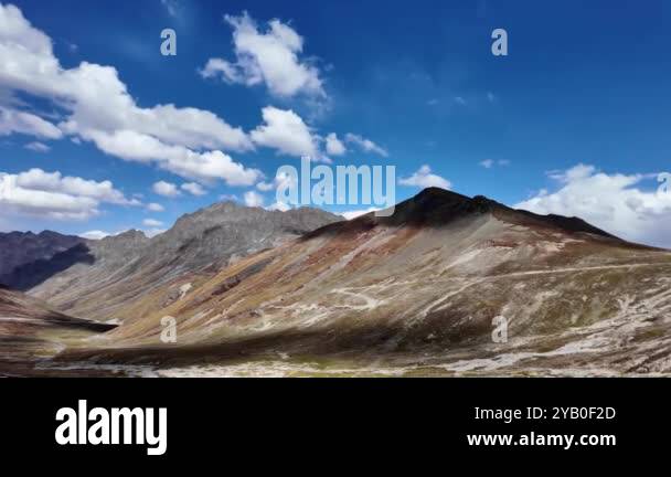 Mountain Landscape Side View Rocky Peaks with Patches of Grass, Signal ...