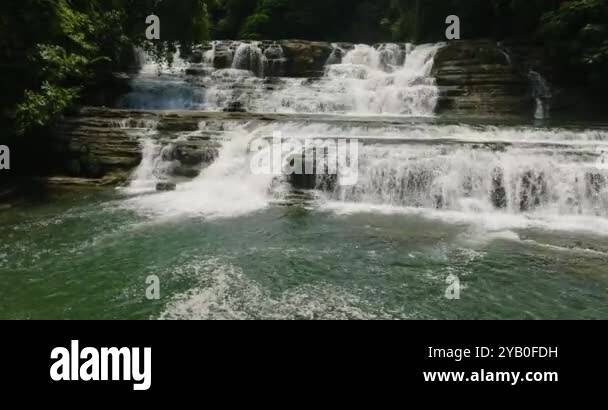 Beautiful view of Multi tiered falls. Tinuy-an waterfalls in Bislig ...