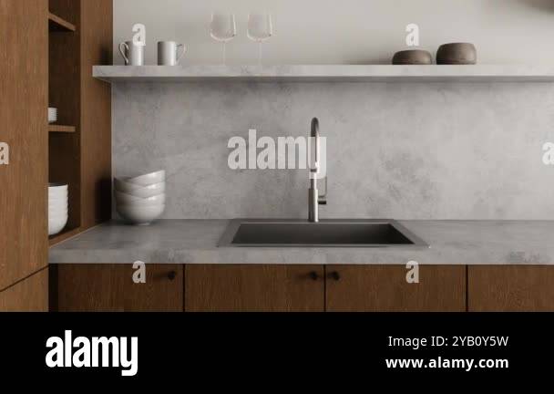 Simple and elegant design with a focus on natural materials. 3d ...