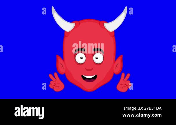 video animation emoji face demon character cartoon illustration, with ...