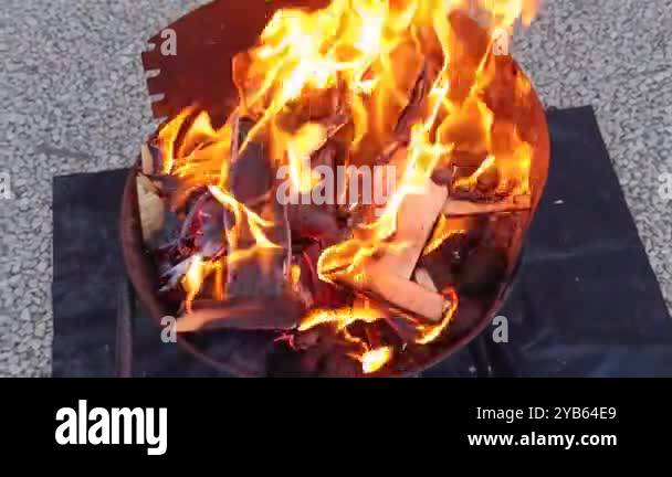 Burning red fire in barbecue Stock Videos & Footage - HD and 4K Video ...