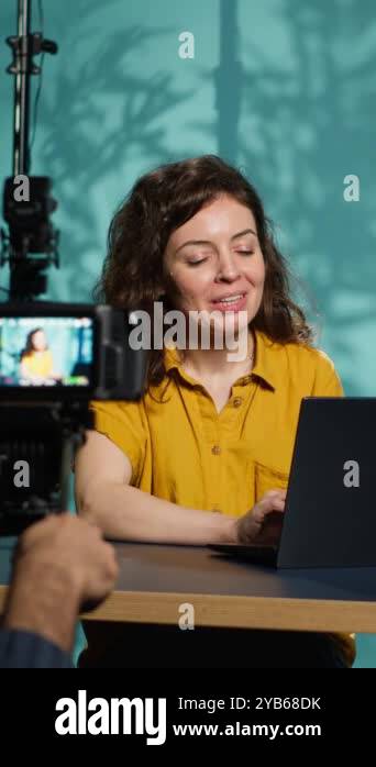 Vertical video Content creator using production camera gear to film ...